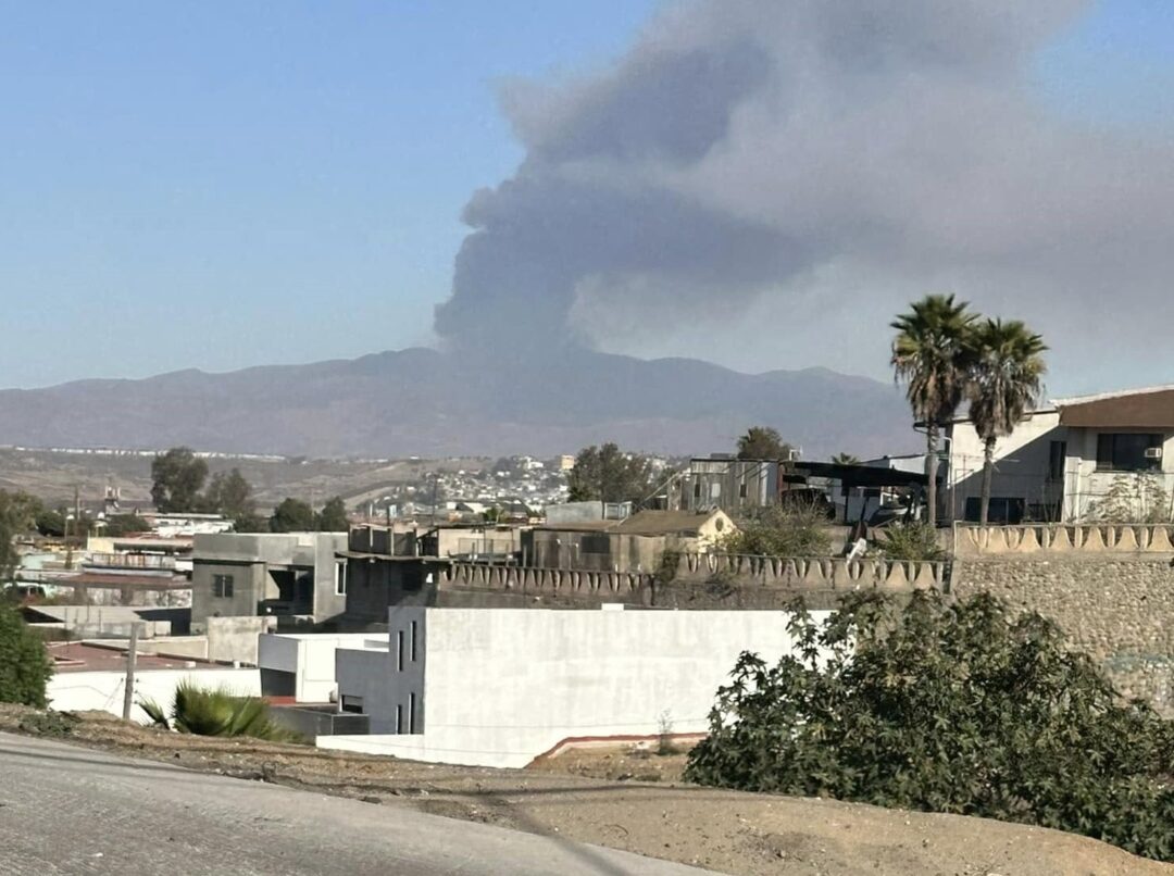 Firefighters battle Border 2 Fire near Otay Mountain